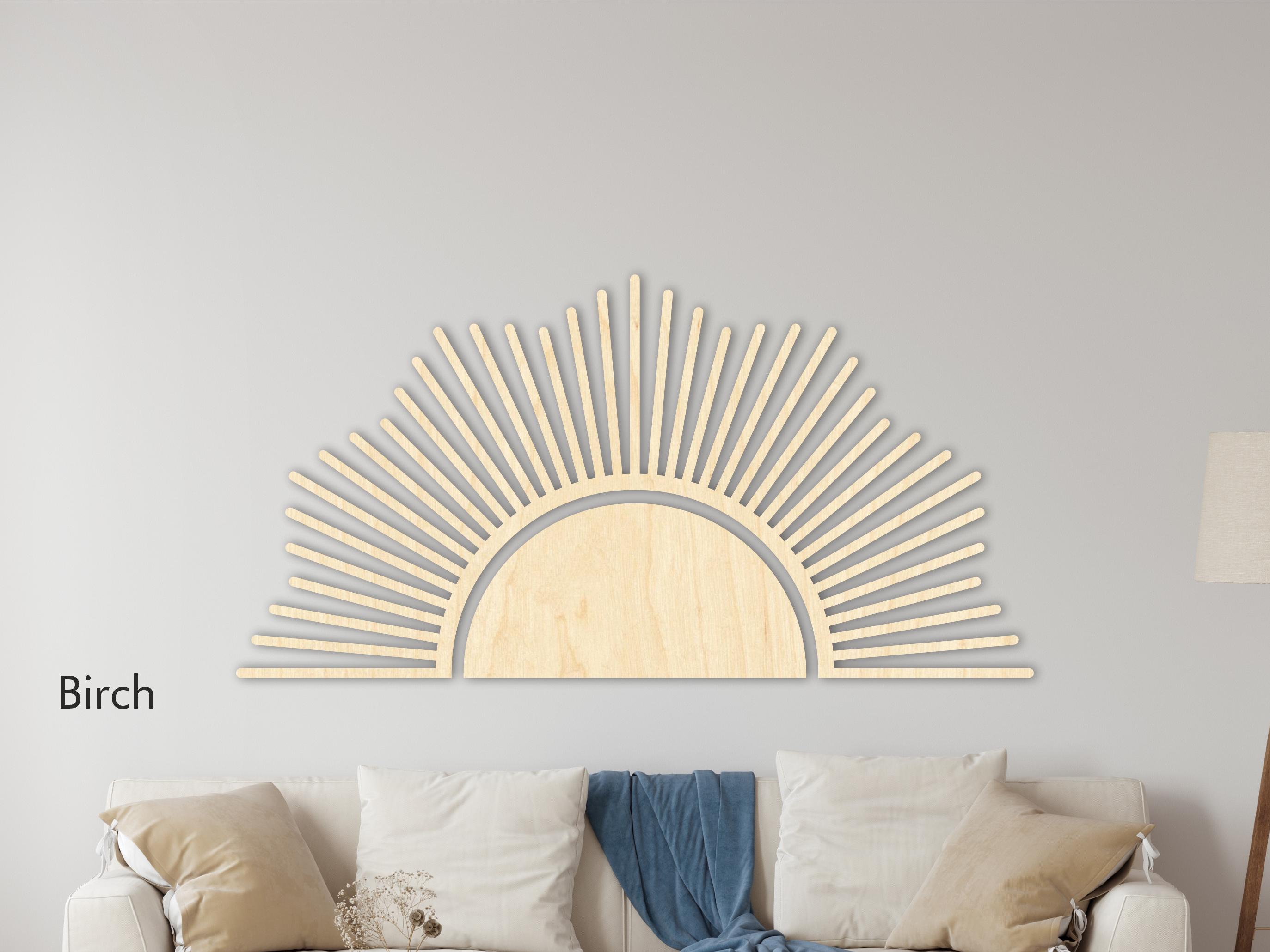 Wooden Sunburst Wall Decor, Modern Boho Sun Rays - Etsy