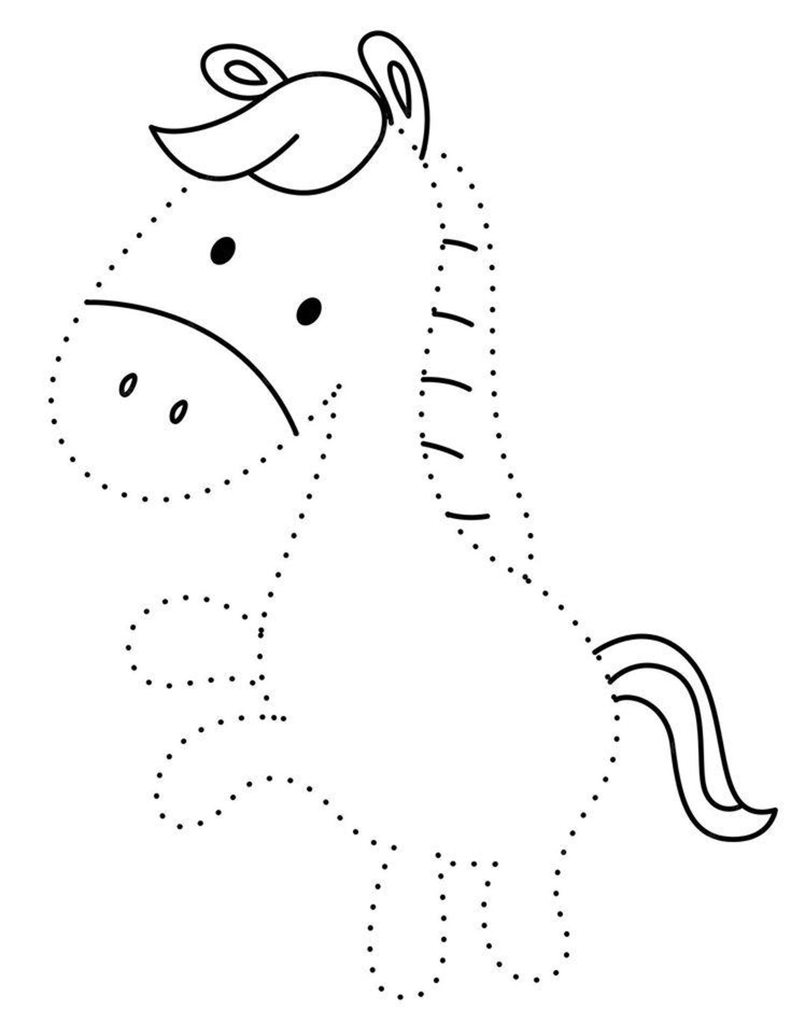 80 Printable "trace","color" Worksheet | Preschool "trace","color ...