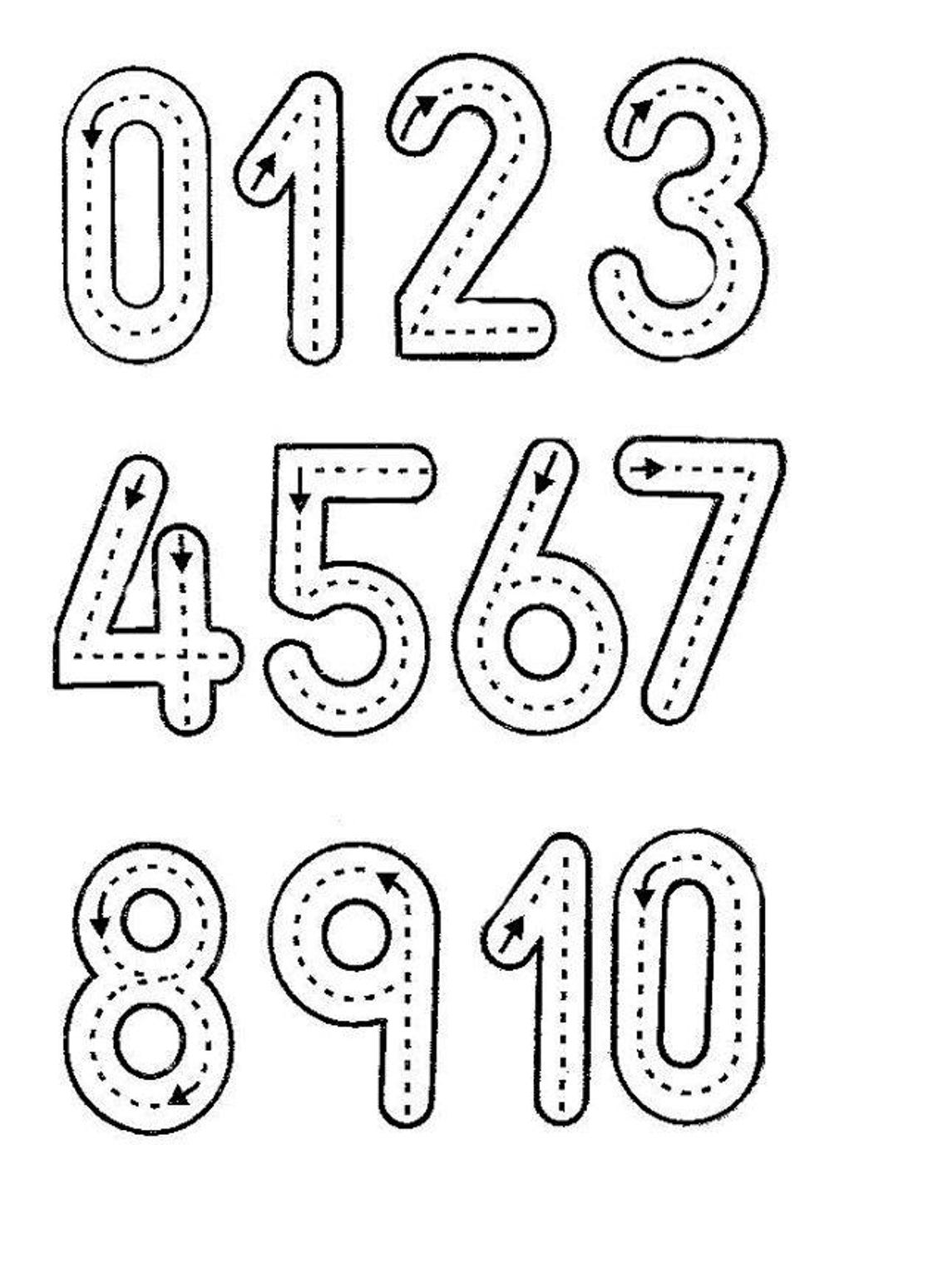 130 Numbers Coloring Pages for Kids - Etsy