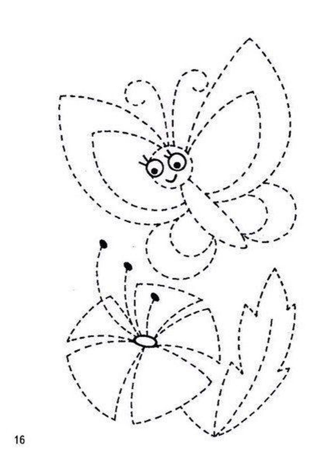 80 Printable "trace","color" Worksheet | Preschool "trace","color ...