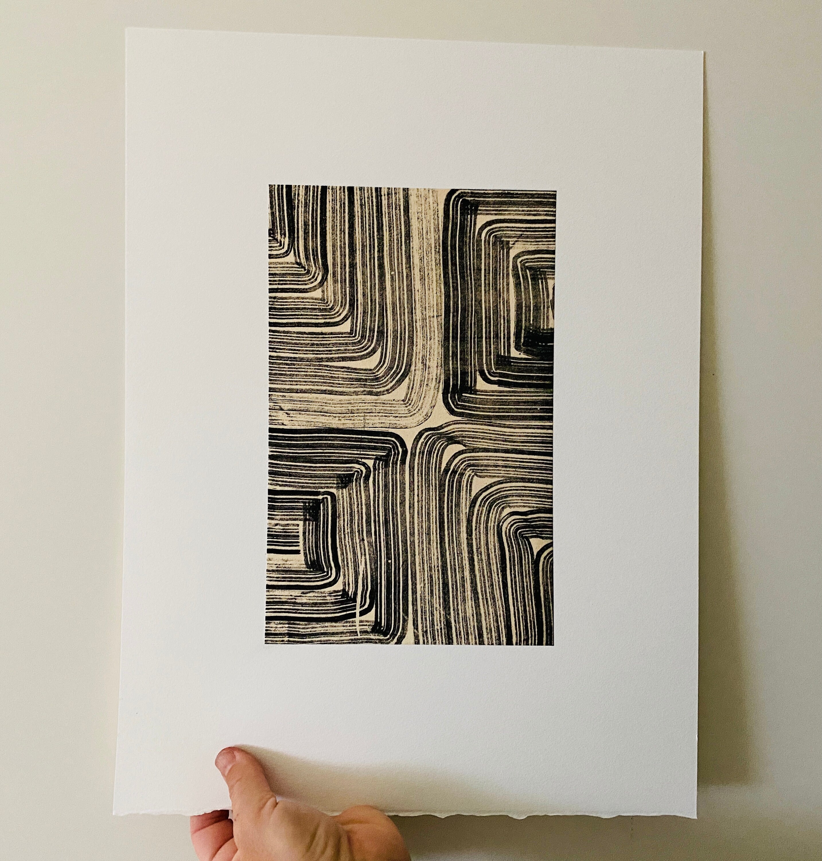 Lithograph. Abstract Art. Linear Spaces 4 in | Etsy