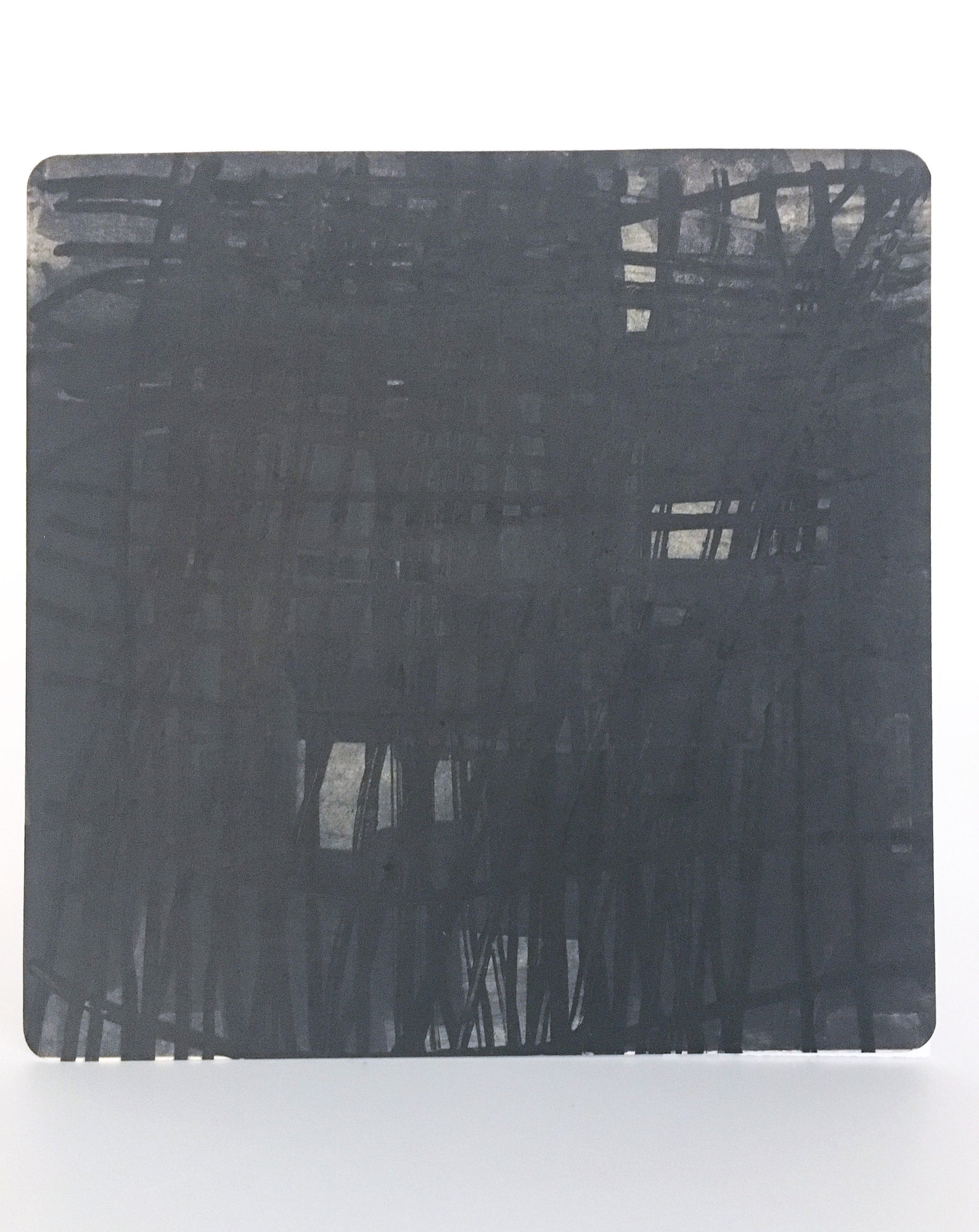 Etching Monoprint. Abstract. Black Pale Orange Art Print: | Etsy