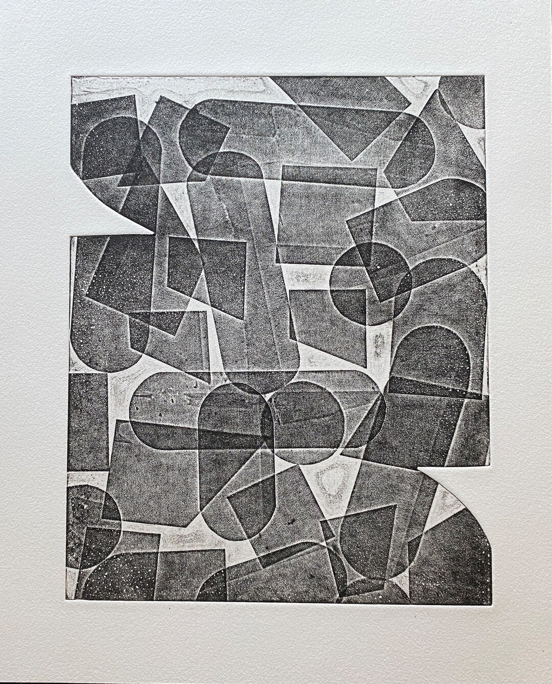 Fine Art Etching . Abstract . Black and White: "hodden". Print Size 11 ...