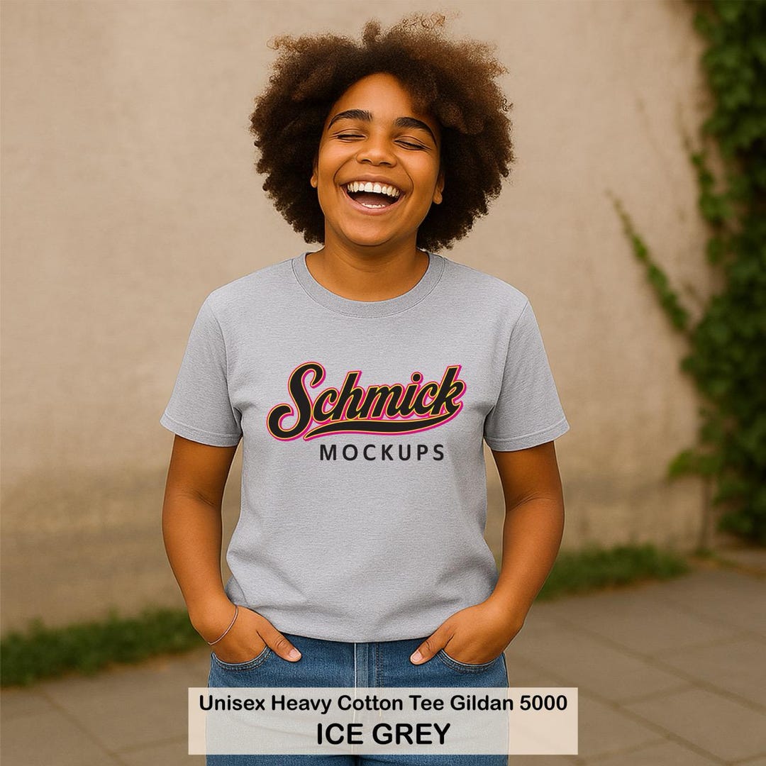 Gildan 5000 Ice Grey T-shirt Mockup: Front & Back (digital Download) - Etsy