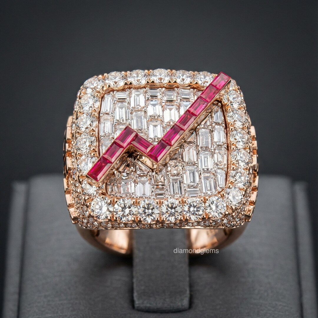 Hip Hop Ring for Rapper's Men, Name Latter Ring, Custom Iced Out ...