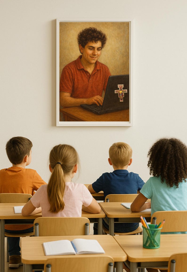 Saint Carlo Acutis Print: the Tech Saint Catholic Wall Art (digital ...