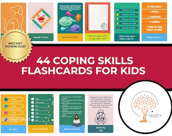 Coping Skills Flashcards for Kids: Emotional Regulation (PDF) - Etsy Canada