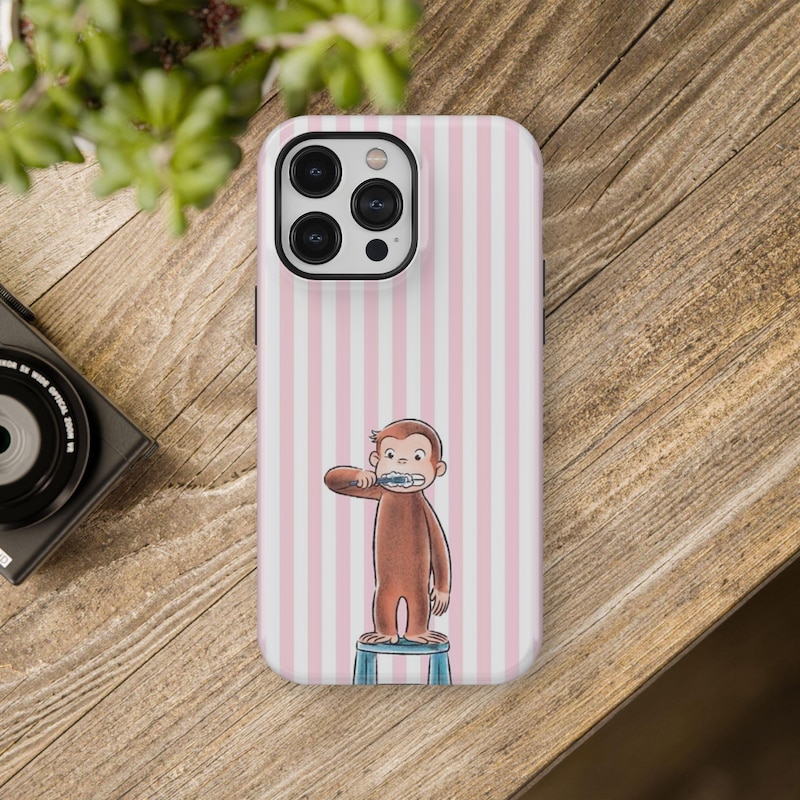Phone Case Monkey Pink - Etsy UK