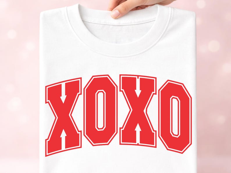 Retro Valentine XOXO Design, Varsity Font (digital Download) - Etsy