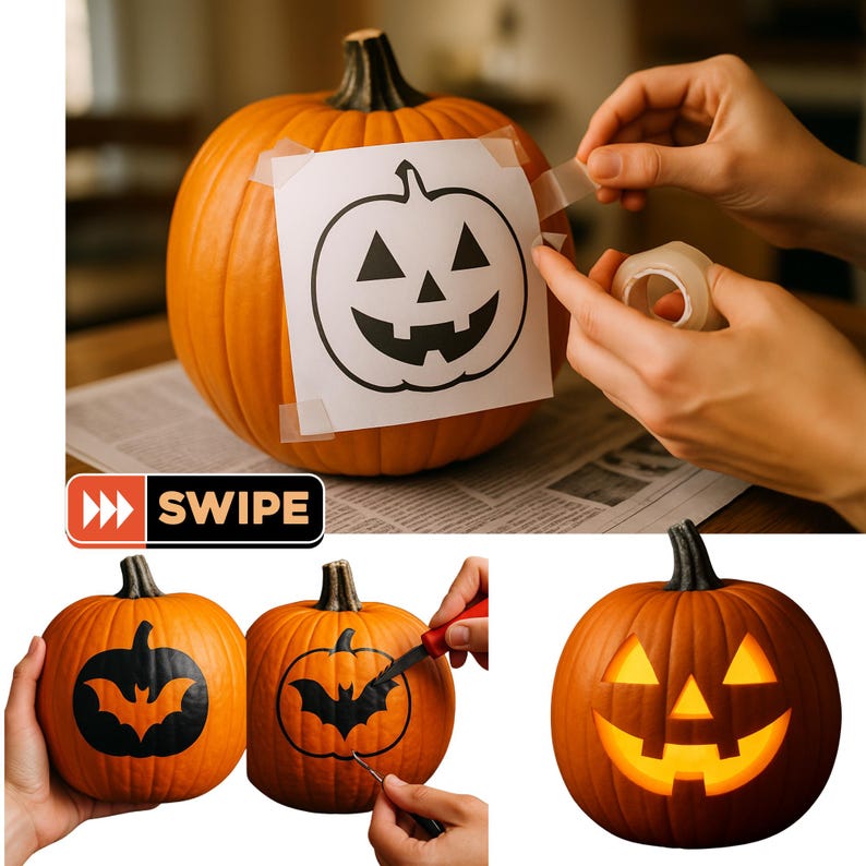 100+ Jack O' Lantern Face Stencils: Printable Pumpkin Carving SVG PNG ...