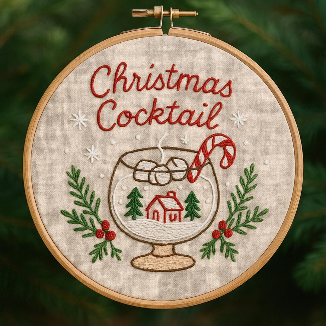 Christmas Drinks Embroidery Pattern Bundle (PDF Collection) - Etsy