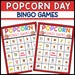 January No Prep National Popcorn Day Bingo Games Activities for Kids - Etsy