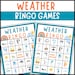 Weather Science Unit Bingo Games Extreme Severe Climate Vocabulary ...