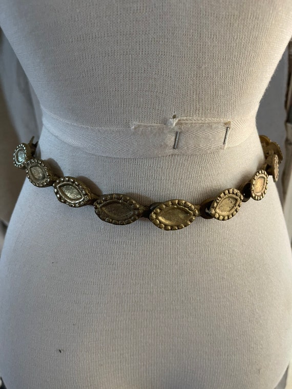 Vintage one of a kind bronze link belt heavy weight … - Gem