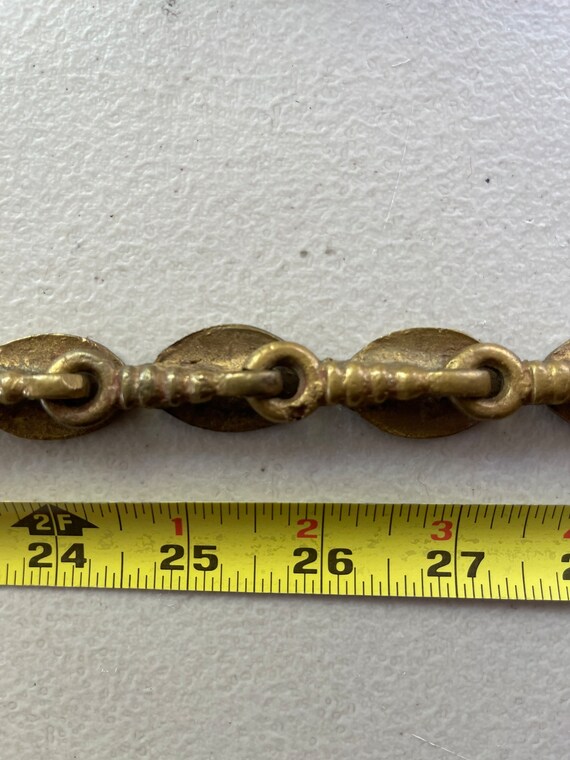 Vintage one of a kind bronze link belt heavy weight … - Gem