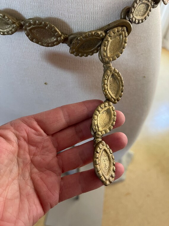 Vintage one of a kind bronze link belt heavy weight … - Gem