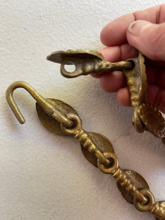 Vintage one of a kind bronze link belt heavy weight … - Gem