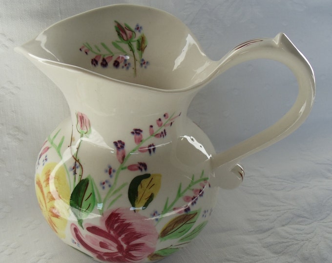 VINTAGE Blue Ridge China Sally Pitcher Handpainted in the Ida Rose ...
