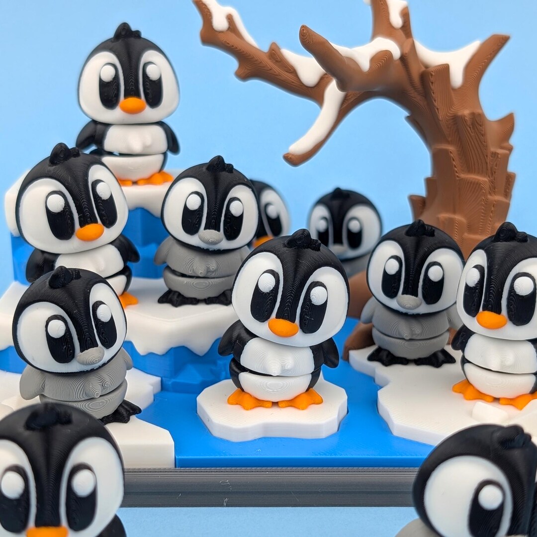 3D Printed Flexi Penguin Fidget Toy - Etsy