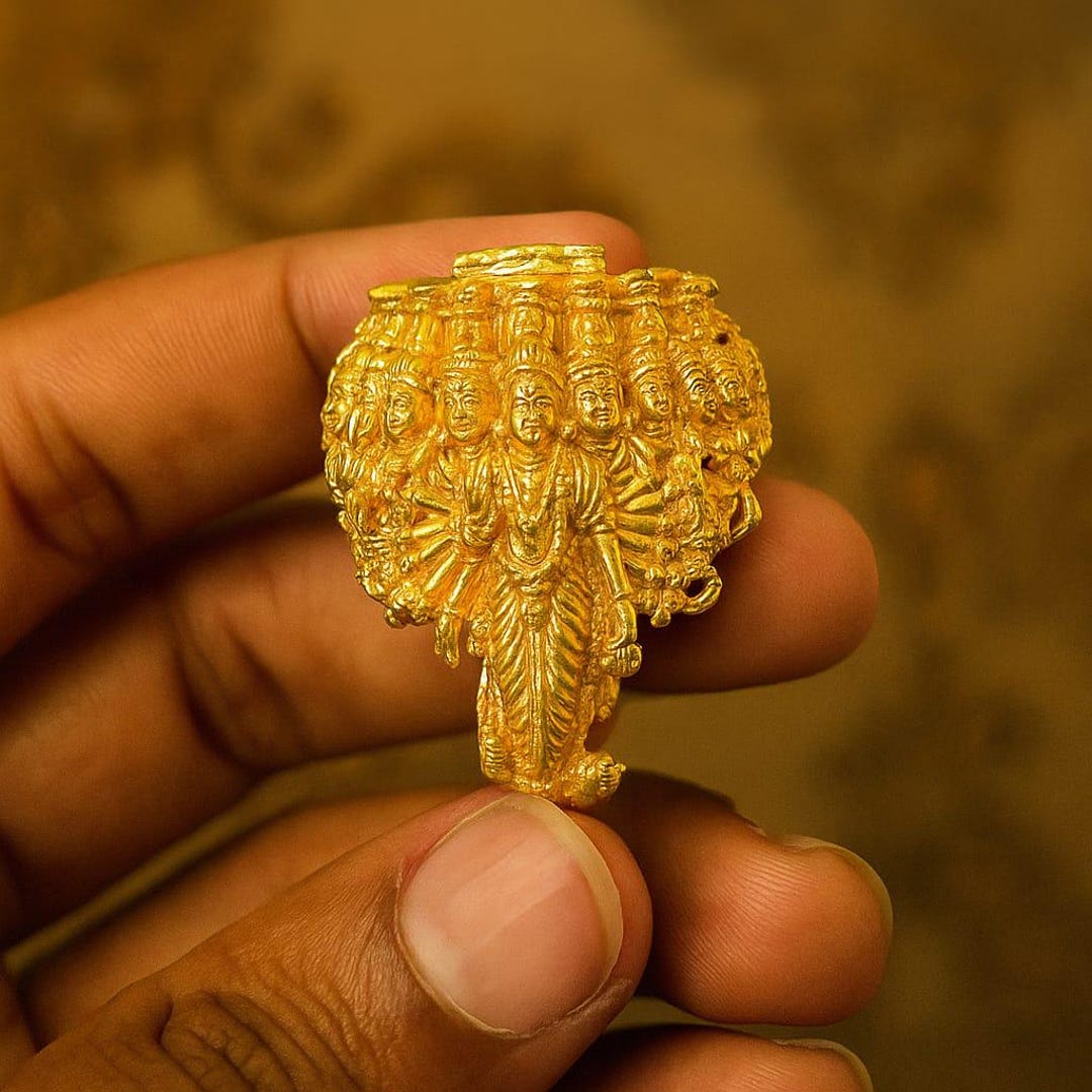 925 Sterling Silver Gold Plated Lord Hanuman Ring: Indian Religious ...