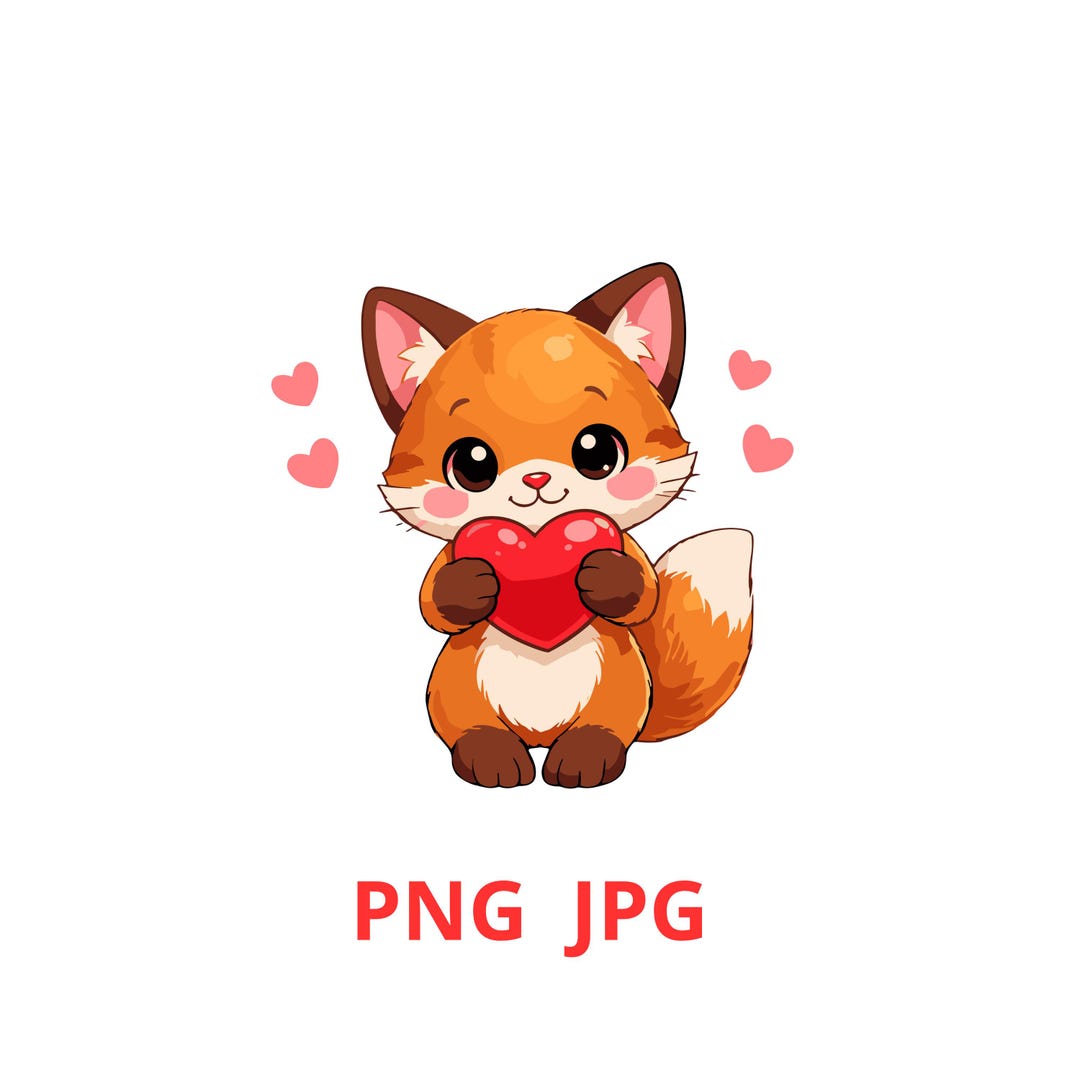 Cute Valentine Fox Clipart, Love Fox PNG, Valentine’s Day Fox ...