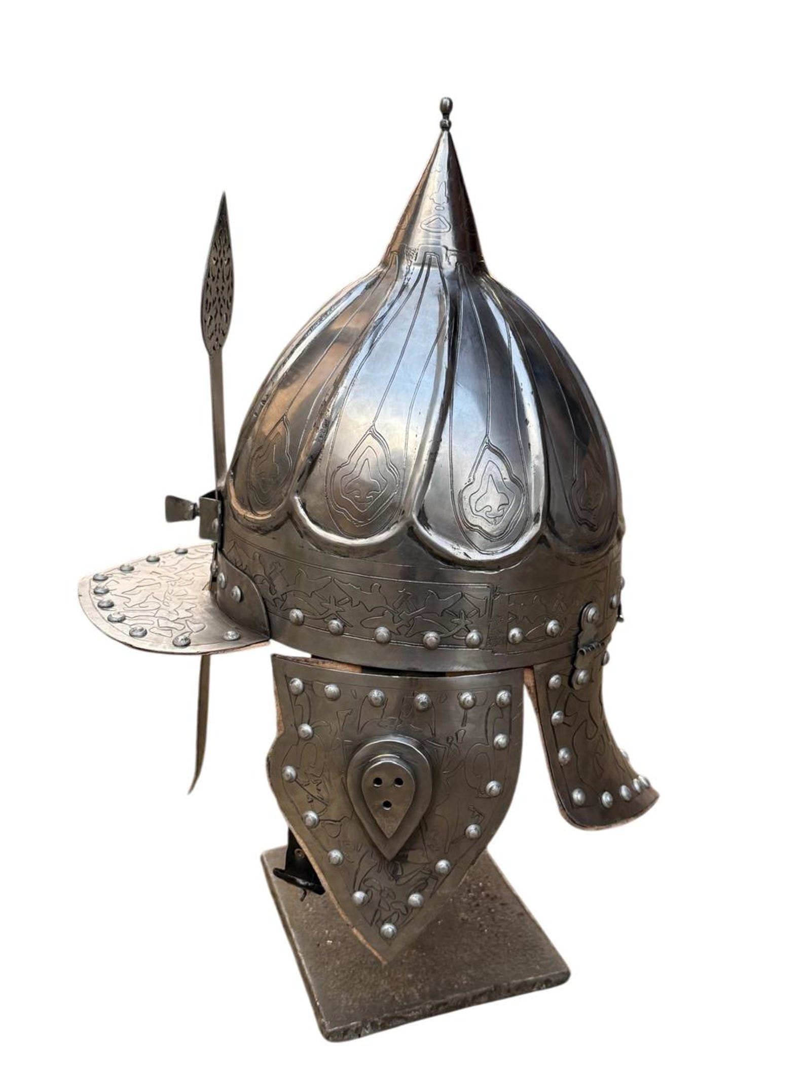 Medieval Steel Helmet With Face Guard | Handmade Knight Helmet for LARP ...