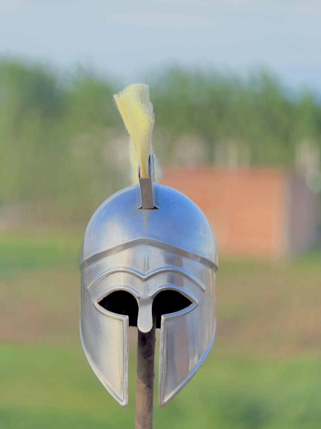 18GA Steel Corinthian Helmet: Medieval Spartan Knight Armor, Pulm ...