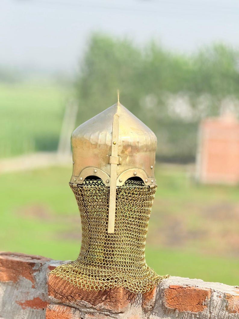 Medieval Turban Helmet: Galvanized Steel, Antique Finish - Etsy