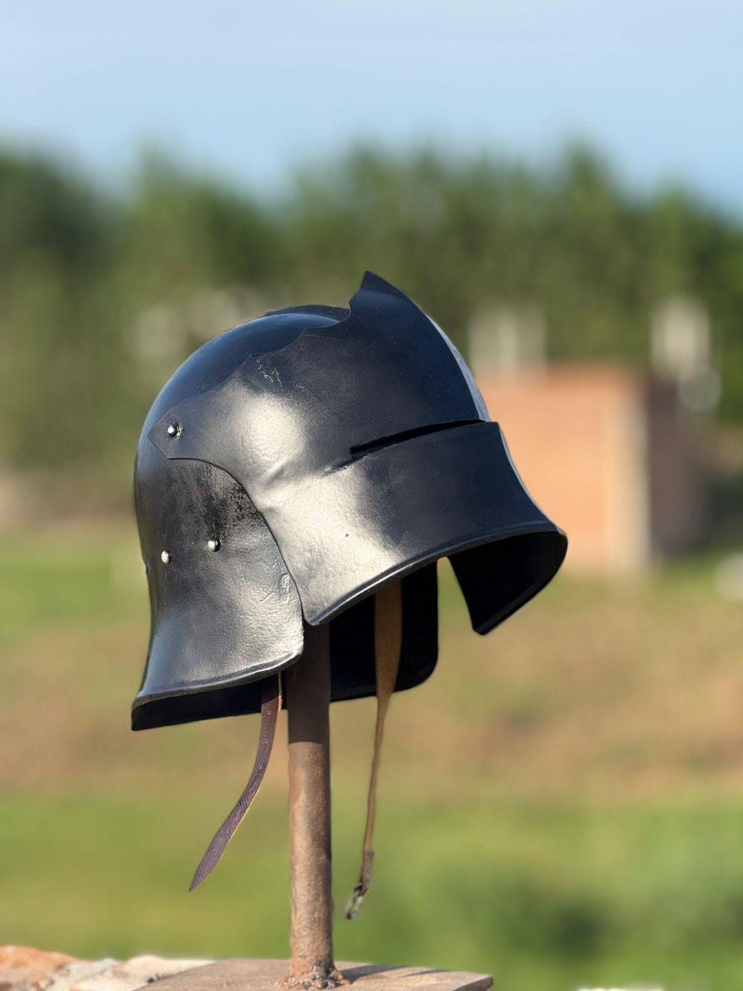 German Sallet Helmet 16 Gauge Steel | Medieval Knight Combat Armor for ...