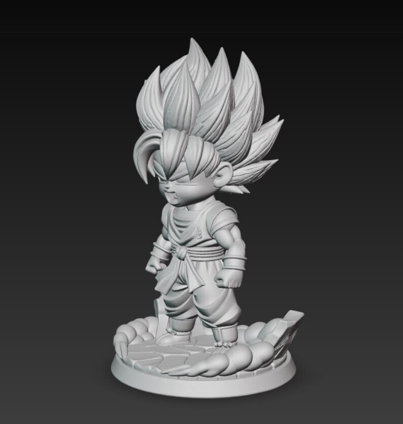 Goku STL File Goku 3D Model Dragon Ball STL Goku Figure 3D Print File ...