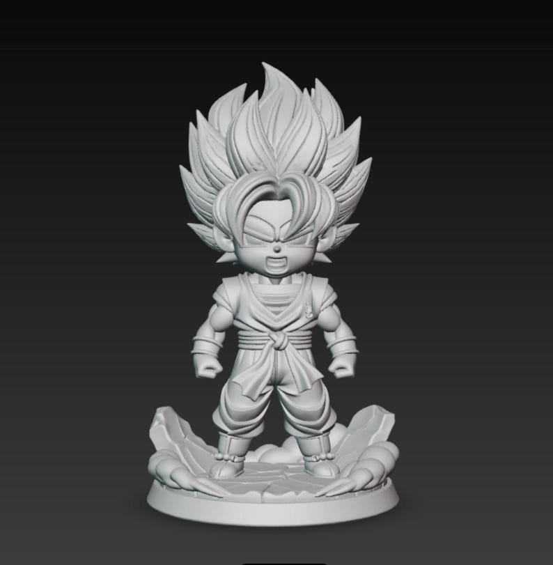 Goku STL File Goku 3D Model Dragon Ball STL Goku Figure 3D Print File ...