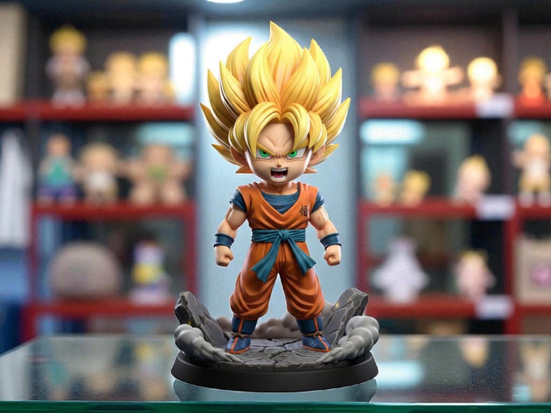 Goku STL File Goku 3D Model Dragon Ball STL Goku Figure 3D Print File ...