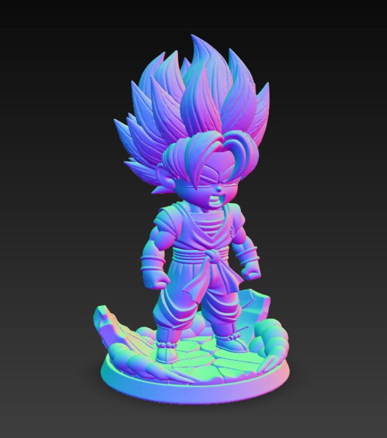 Goku STL File Goku 3D Model Dragon Ball STL Goku Figure 3D Print File ...