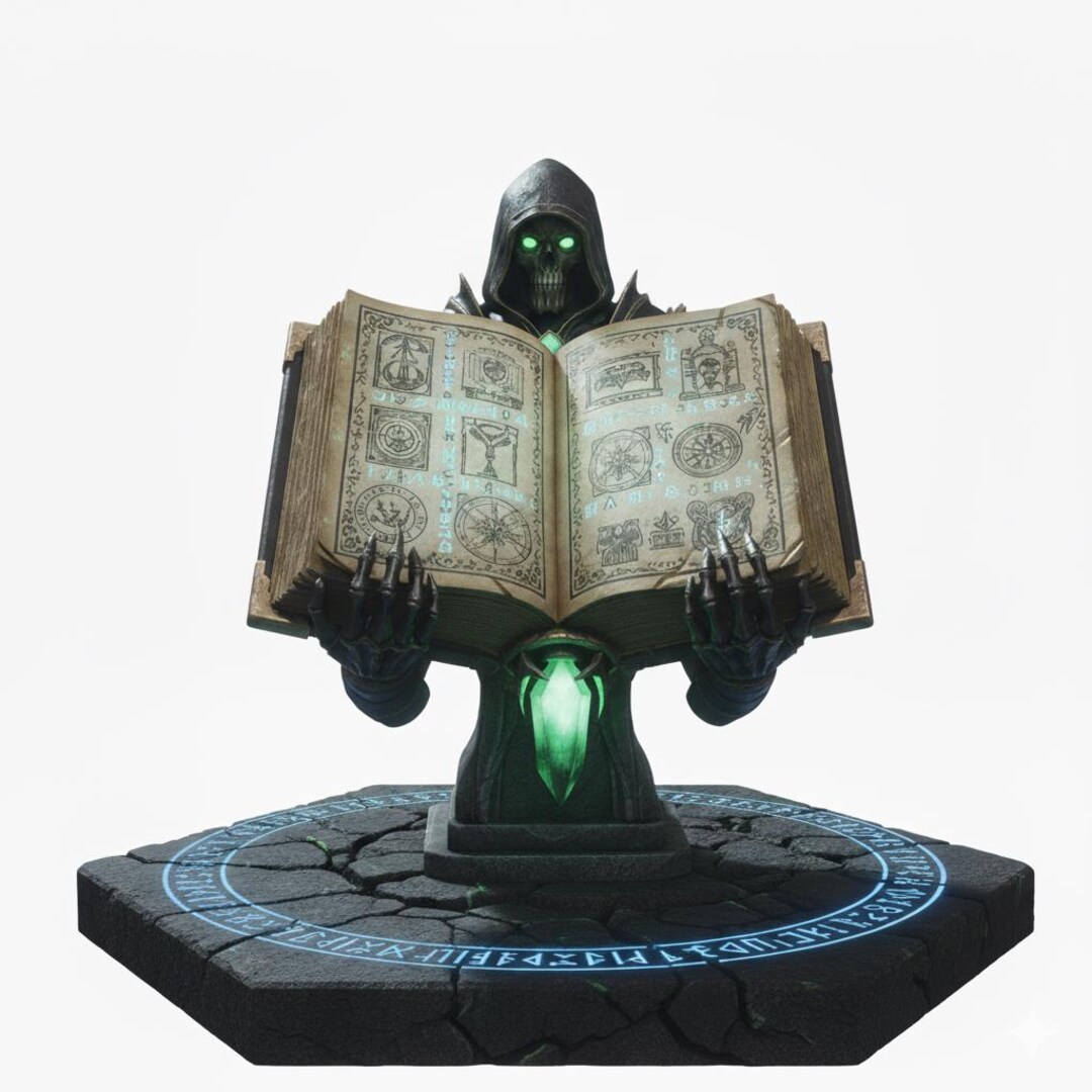 Witch STL File Witch 3D Model Game Figure 3D Print File Necromancer STL ...