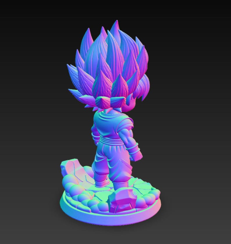 Goku STL File Goku 3D Model Dragon Ball STL Goku Figure 3D Print File ...