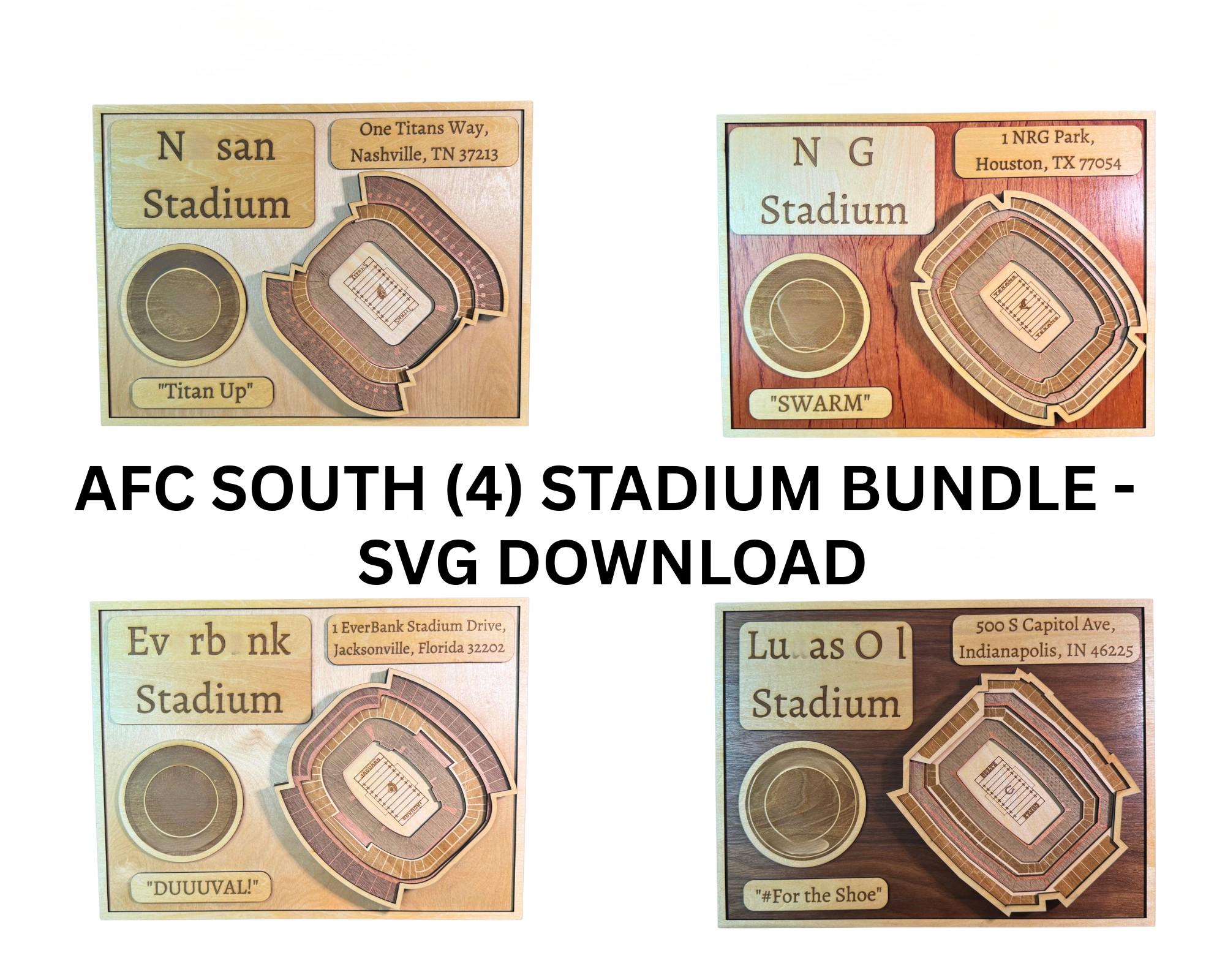 Complete NFL Stadium Collection - All 32 Stadiums Layered SVG (digital ...