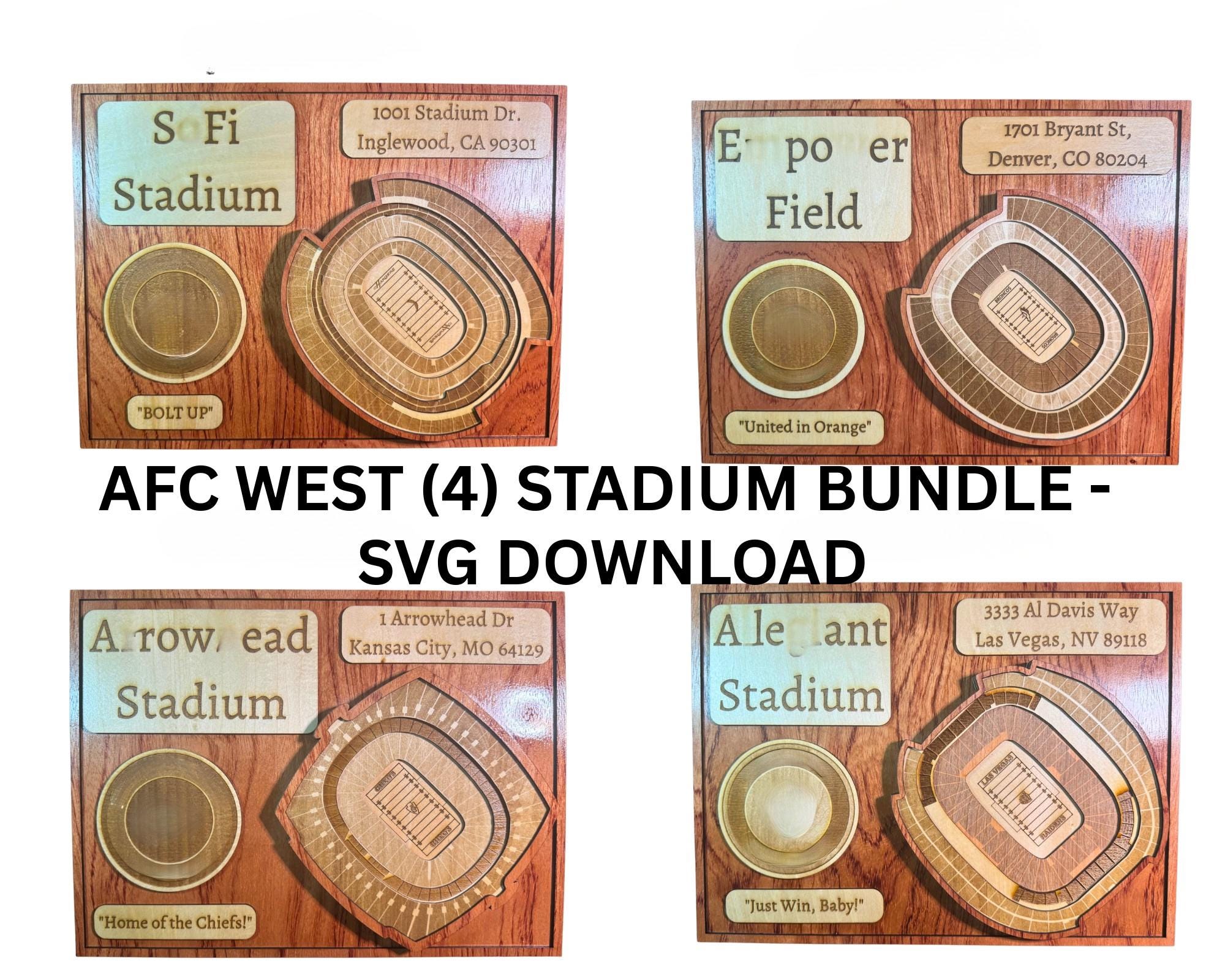 Complete NFL Stadium Collection - All 32 Stadiums Layered SVG (digital ...