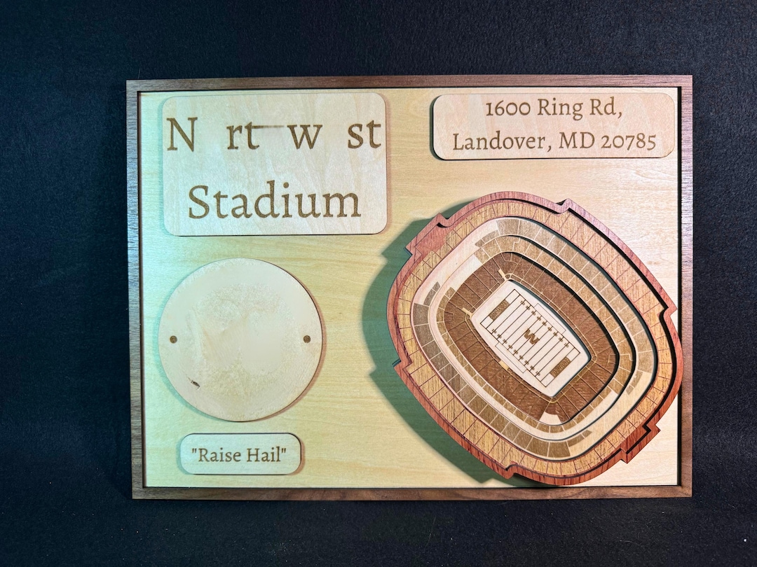 Northwest Stadium 3D Layered Wood Stadium Art - Washington Football - Etsy