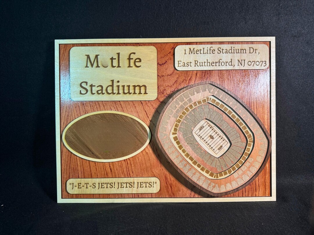 Metlife Stadium SVG - 3D Layered Shadow Box Cut File, Miami Football ...
