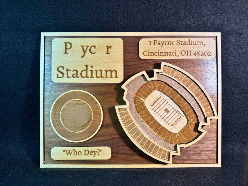Paycor Stadium 3D Layered Stadium SVG - Cincinnati Football (digital ...