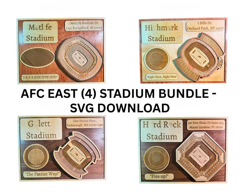 Complete NFL Stadium Collection - All 32 Stadiums Layered SVG (digital ...