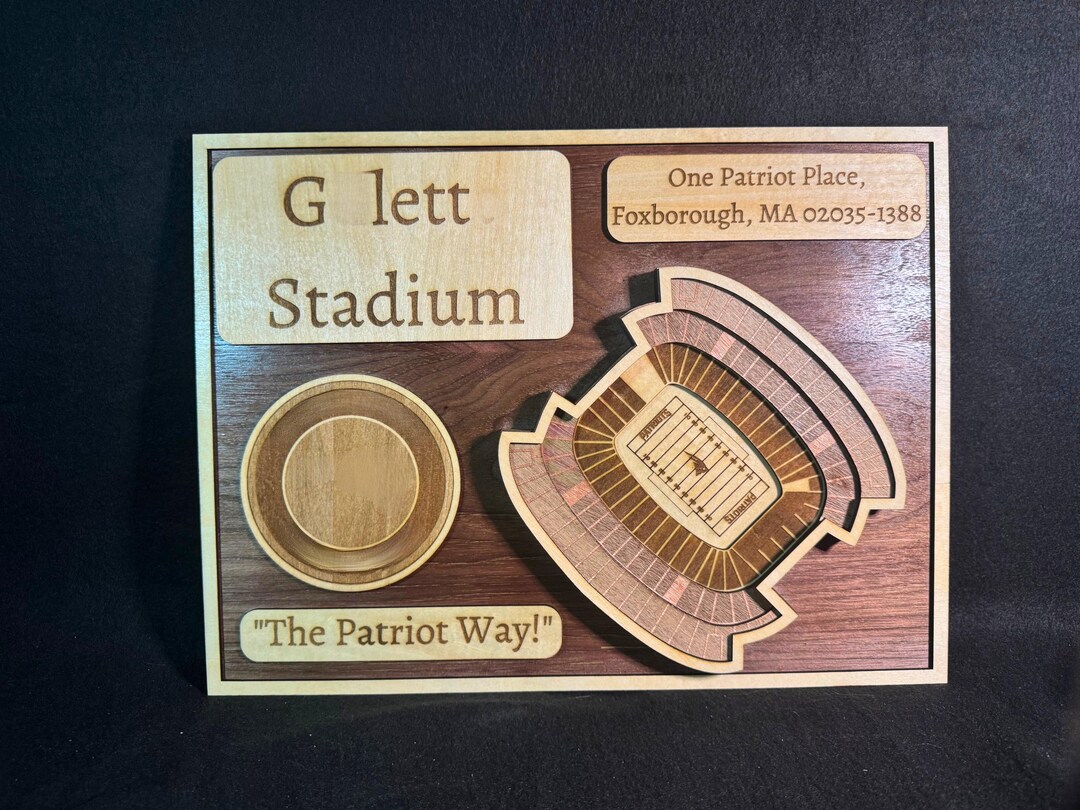 Gillette Stadium 3D Layered Wood Stadium Art - New England Football - Etsy