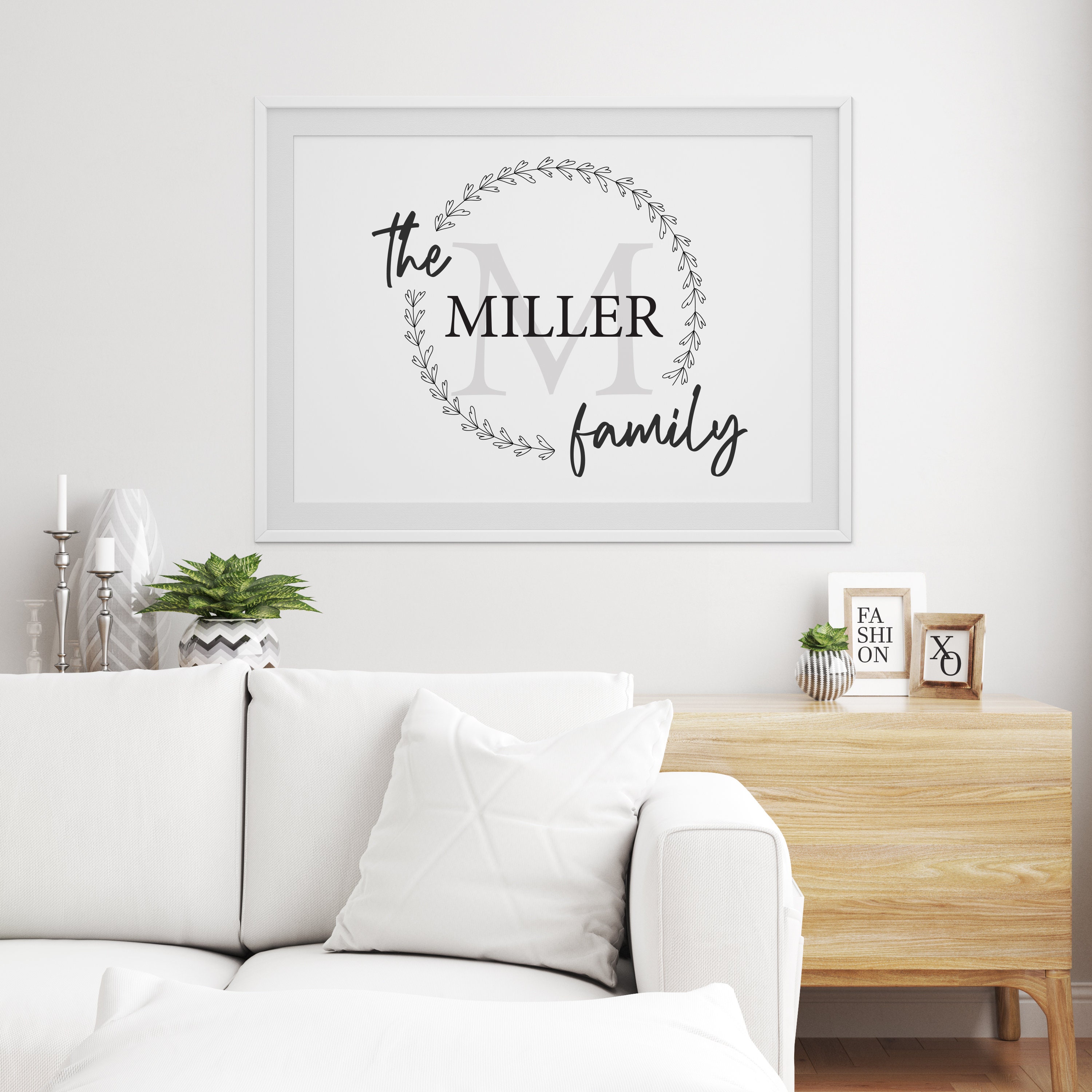 Personalised Family Name Printable Wall Art | Family Name Sign | Home ...