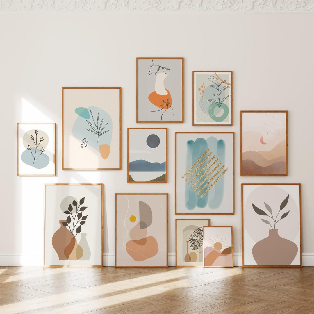500 Modern Boho Wall Art | Minimalist Prints Mega Bundle | Neutral ...