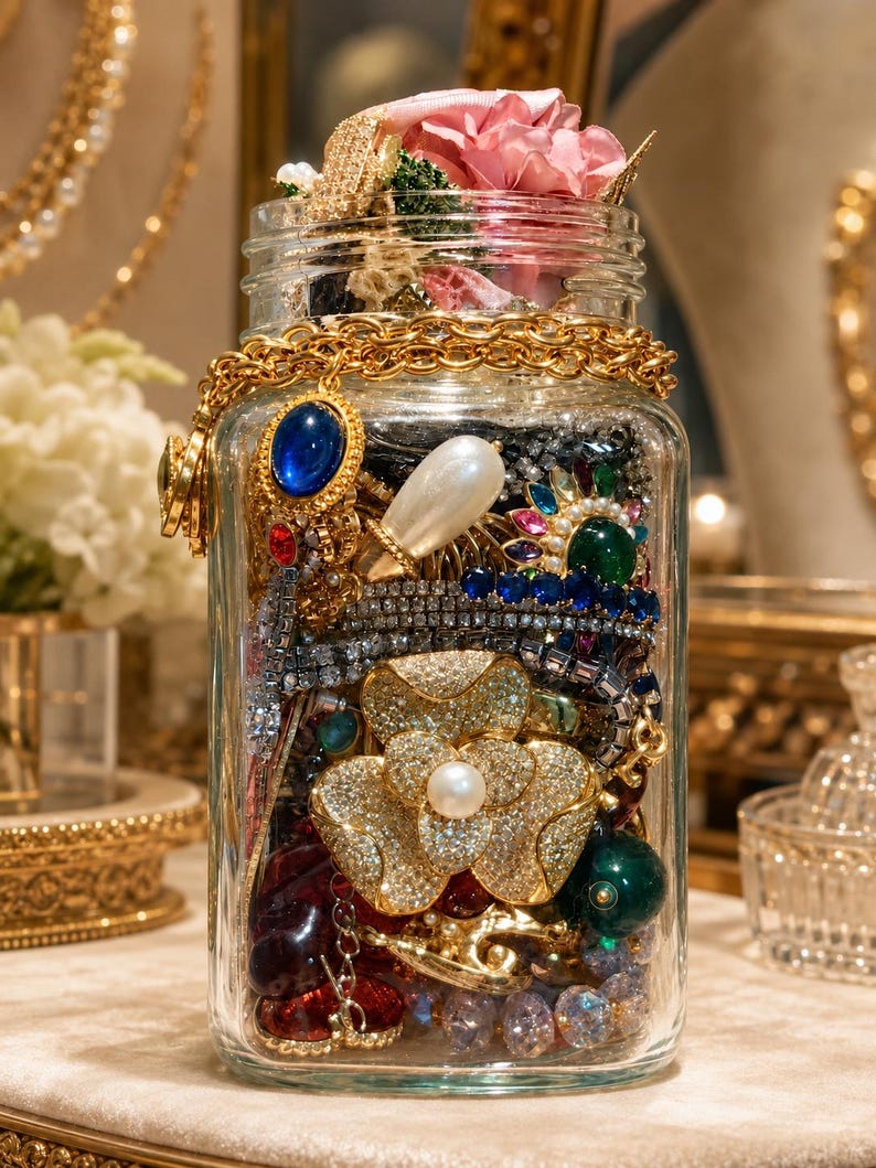 Old Money Vintage Jewelry Jar | Luxury Treasure Mystery Box | Heirloom ...