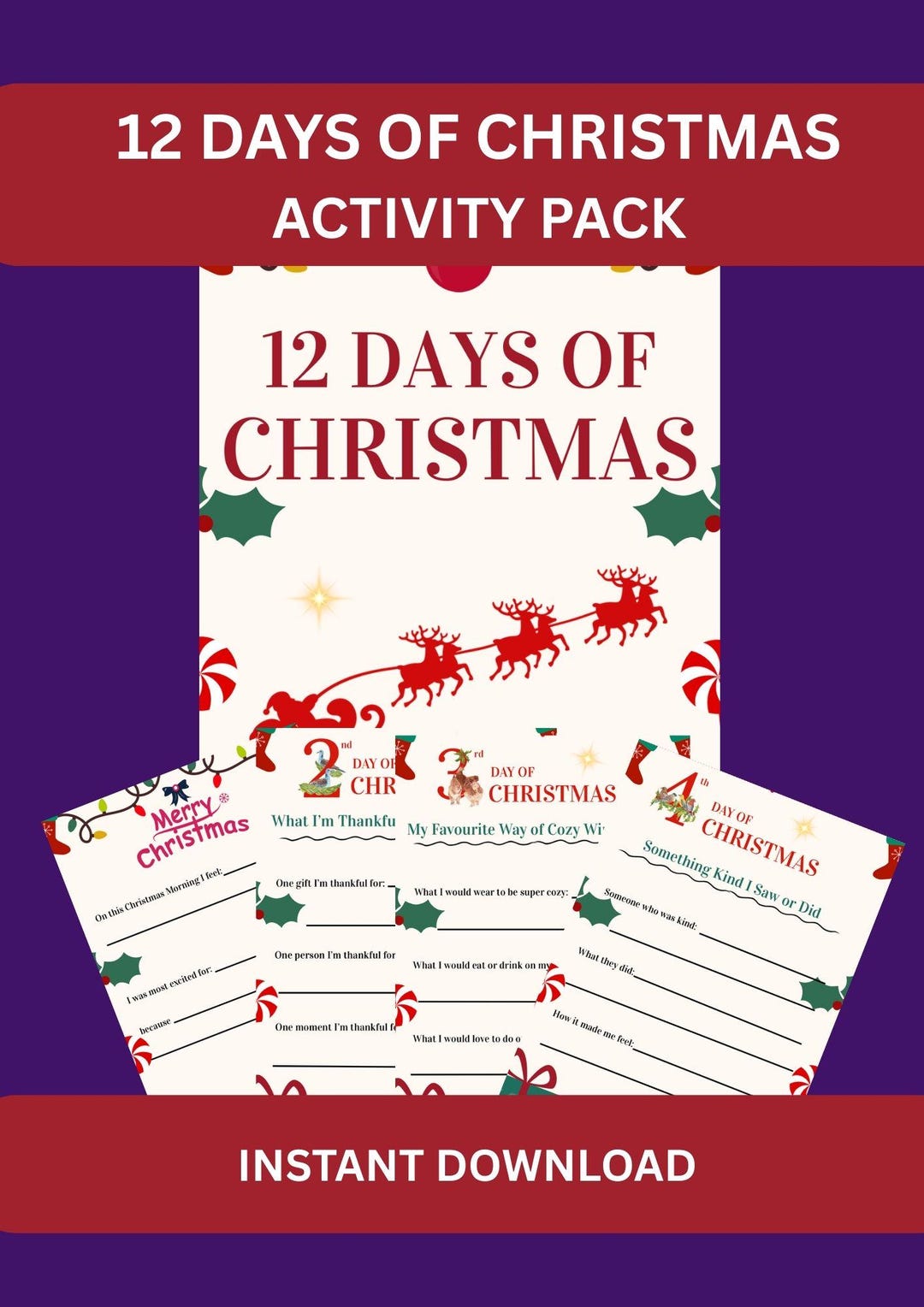 12 Days of Christmas Printable Journal | My Christmas Memories ...