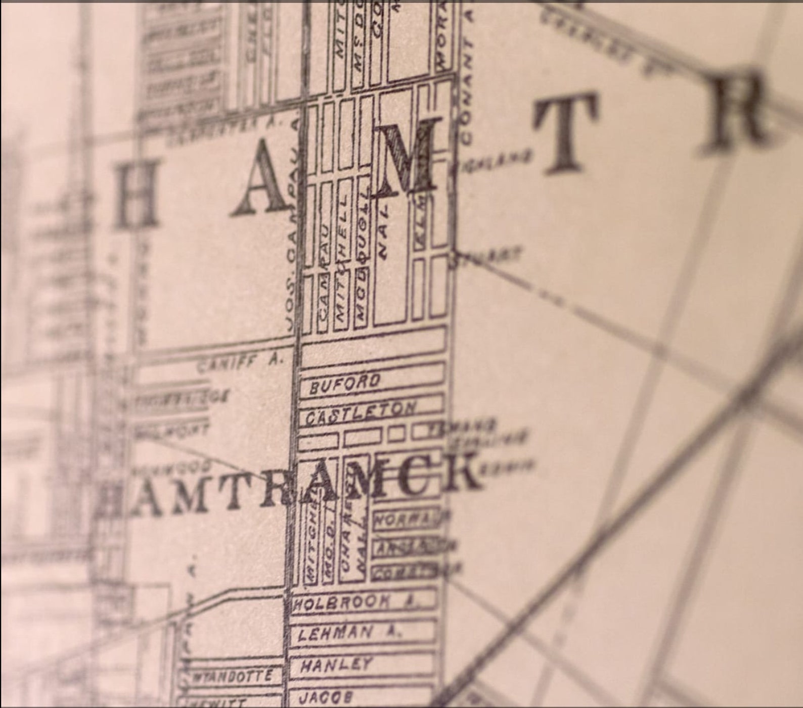 1904 Detroit mapa de la reproducción fina mano proyectada a - Etsy España