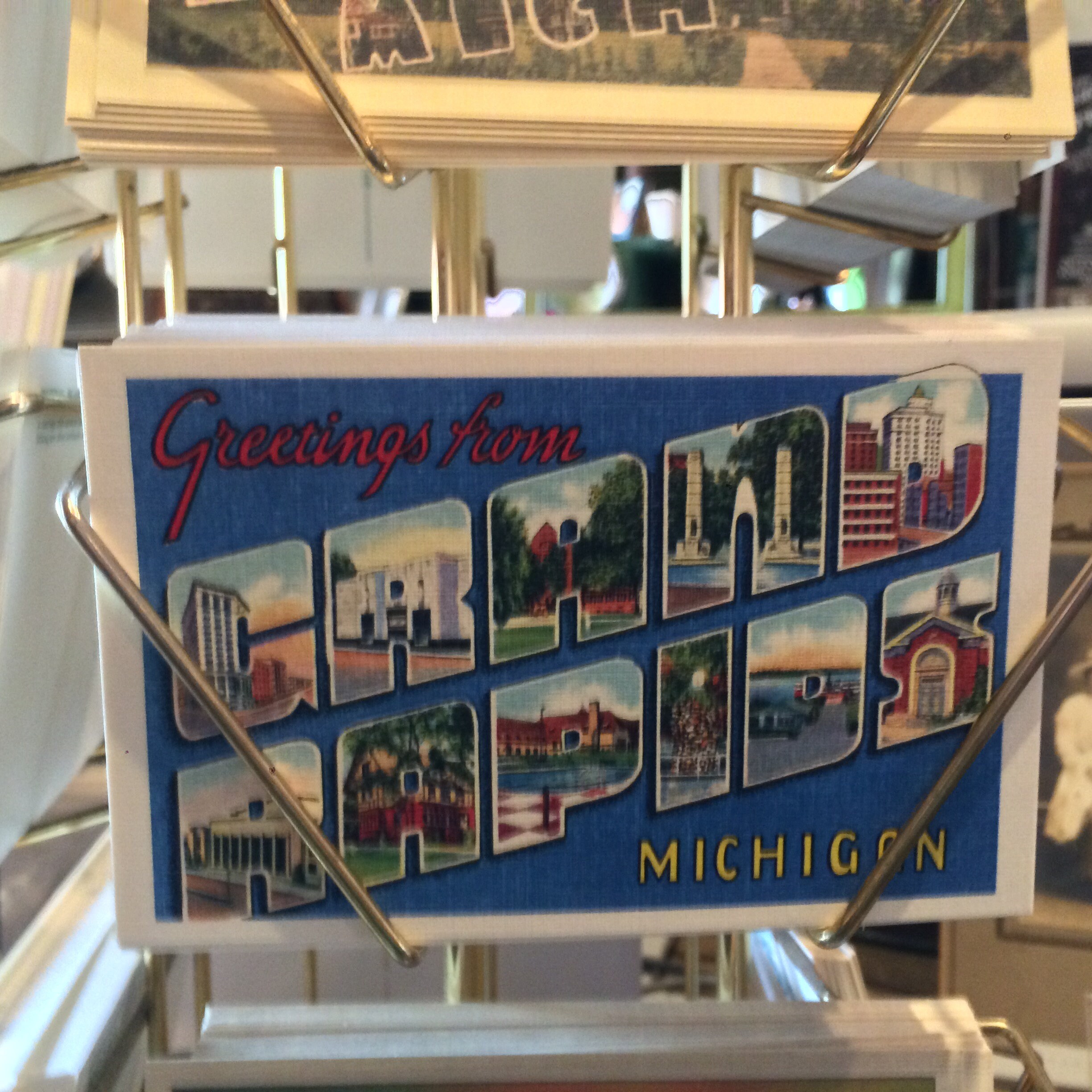 6 Pack Large Letter Michigan Cities Postcards USA Michigan Made Vintage ...