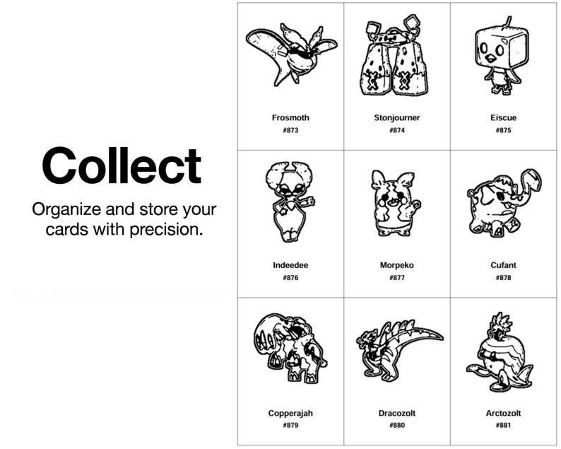 Pokémon Complete Pokédex Placeholder Cards (no. 1–1025, English Names ...