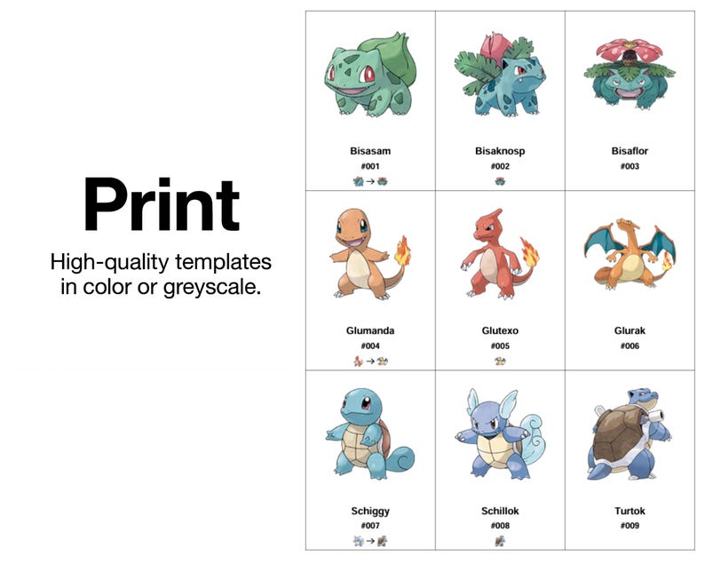Pokémon Complete Pokédex Placeholder Cards (nos. 1–1025, German Names ...